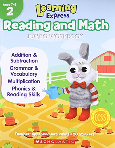 Pre-Owned Learning Express Reading and Math Jumbo Workbook Grade 2 ...