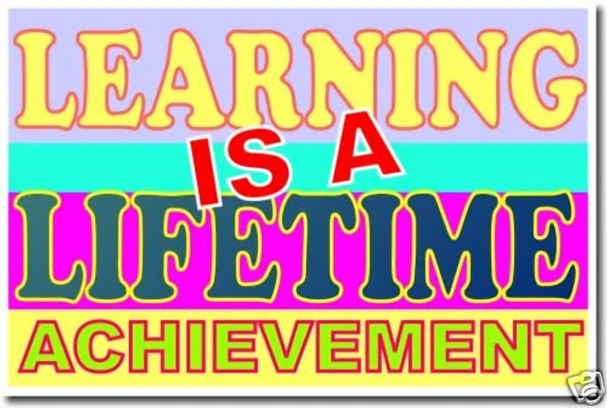 Learning Is A Lifetime Achievement Motivational Classroom School Poster ...