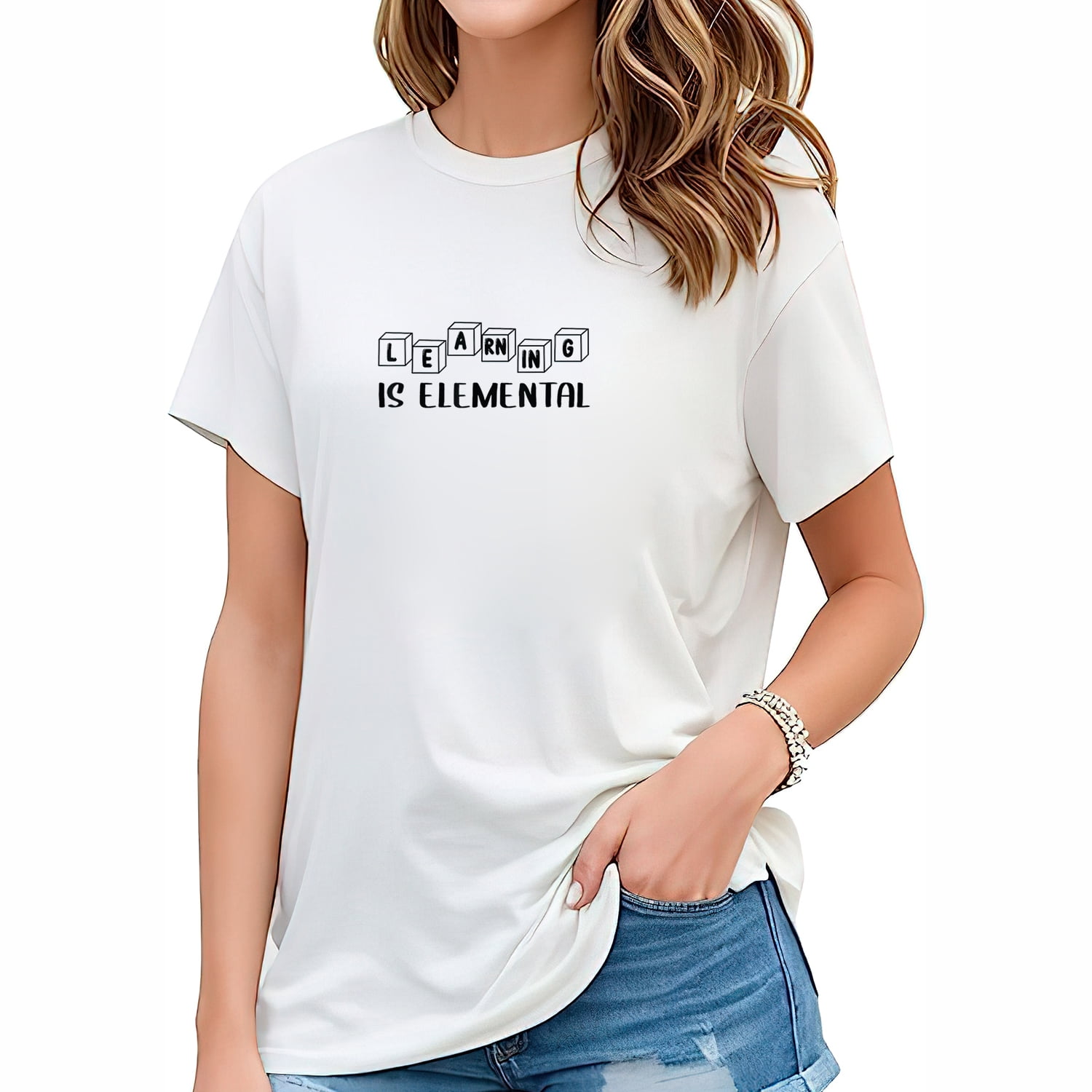 Learning Is Elemental - Funny Periodic Table Of Elements T-Shirt - Walmart.com