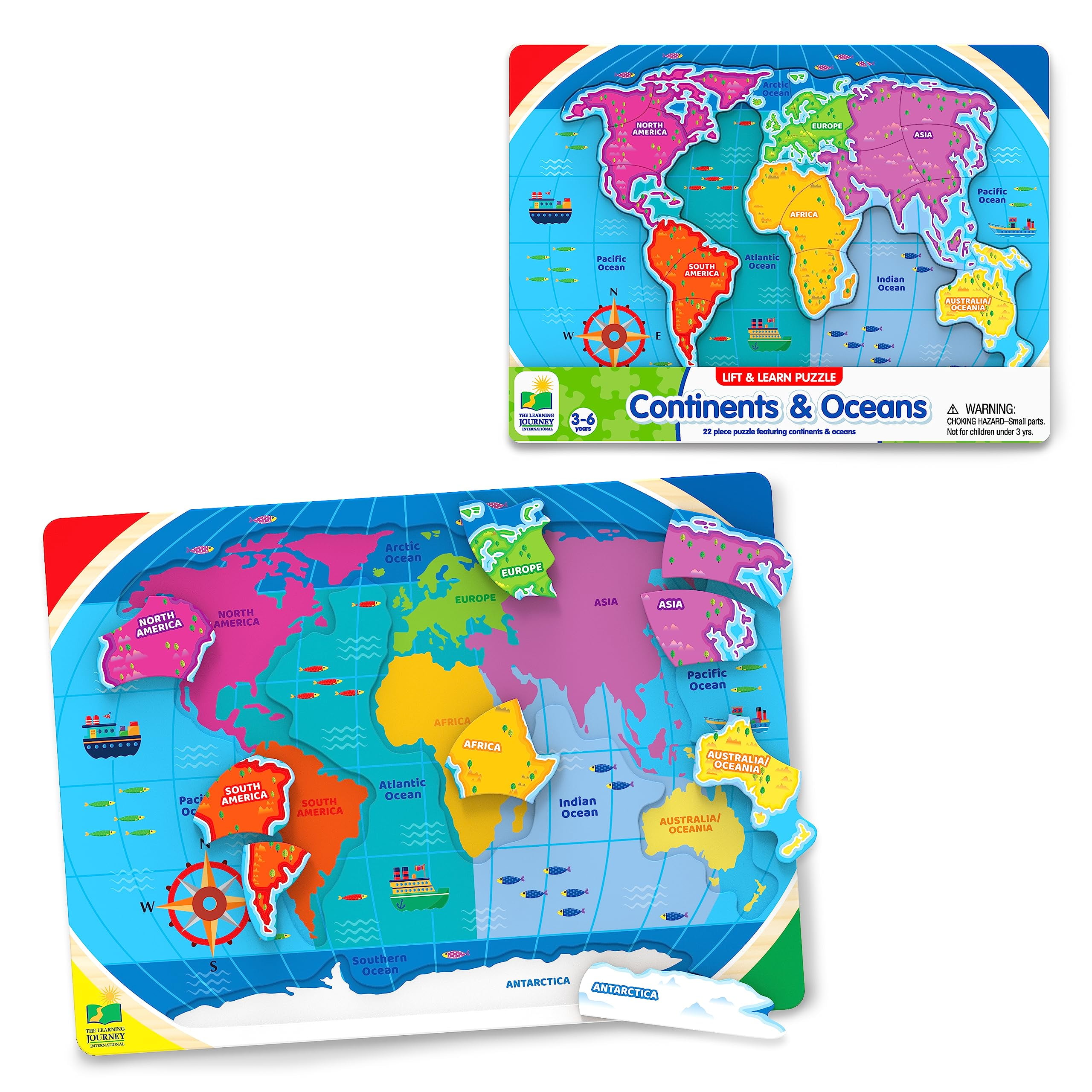 The Learning Journey: Lift MMF7 & Learn Continents & Oceans Puzzle ...
