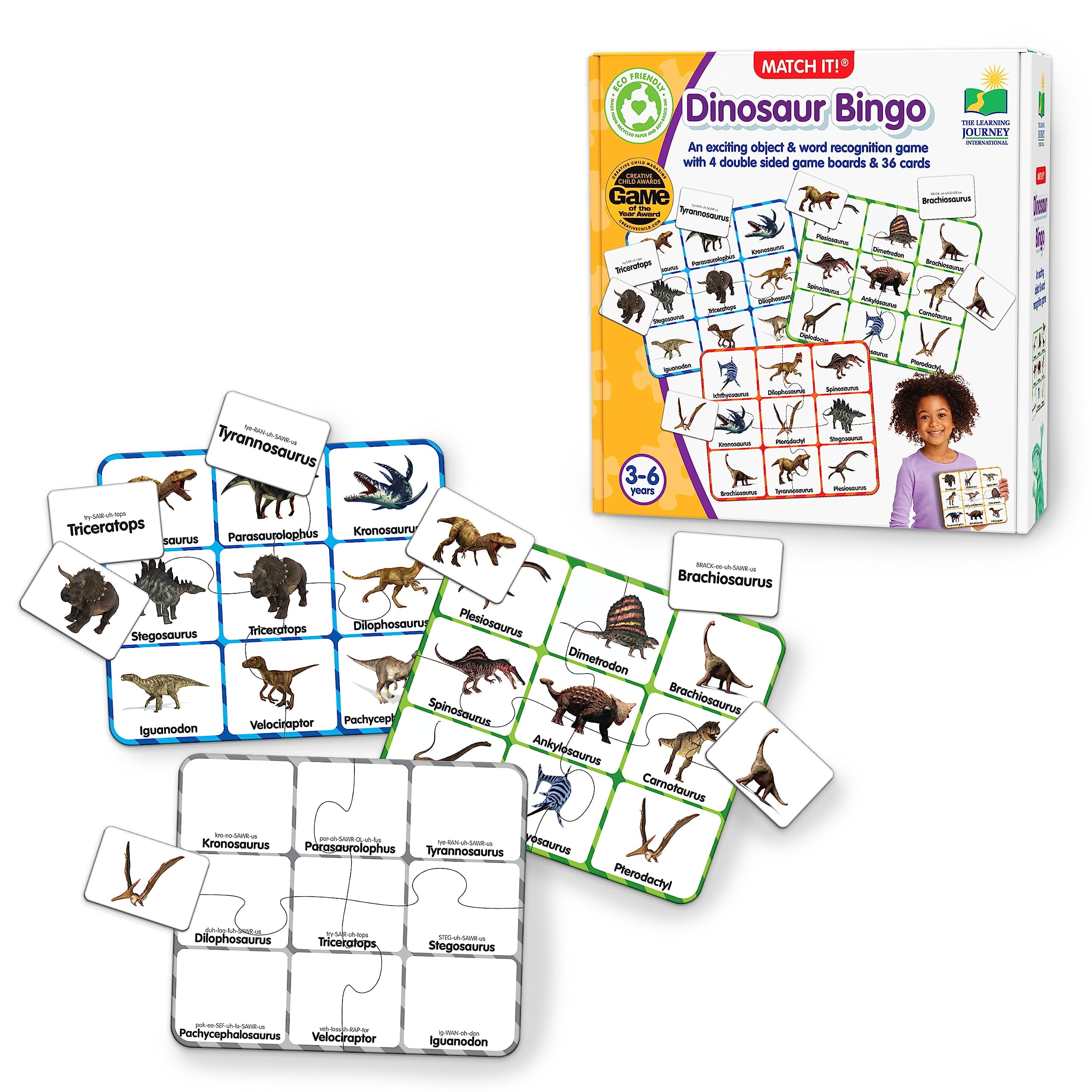 The Learning Journey: Match OIF8 It! Bingo Dinosaurs - Board Games ...