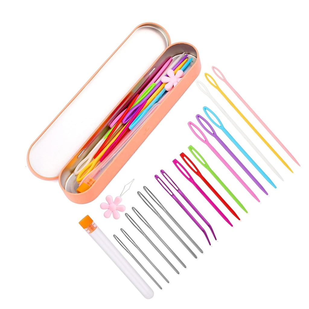 Learning Needle Sewing Needle Set Big Eyes Needle Scarf Sewing Tool for ...