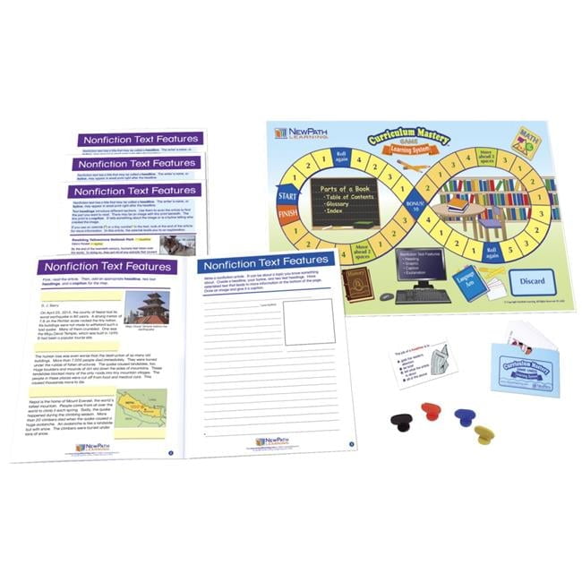 Learning Nonfiction Text Features Learning Center Game, Grade 3-5 ...