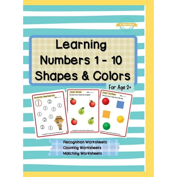Learning Numbers 1 - 10, Shapes & Colors: Numbers Recognition Workbook ...