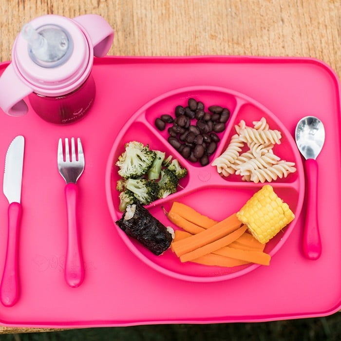Learning Plate - Pink - Walmart.com