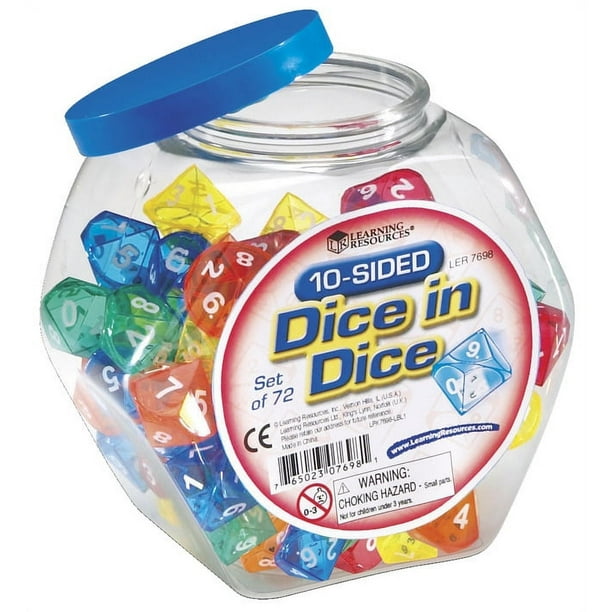 Learning Resources 10-Sided Dice in Dice, Math Manipulatives ...