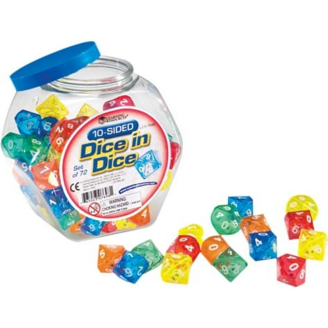 Learning Resources 10-Sided Dice in Dice, Math Manipulatives ...