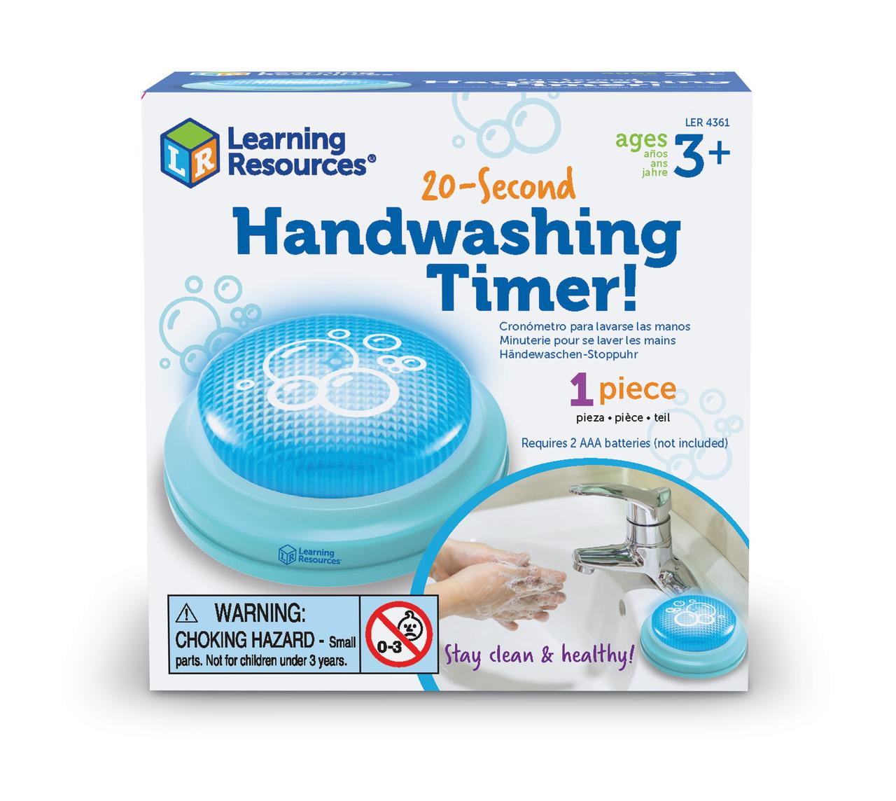 Learning Resources 20-Second Handwashing Timer, Home & Classroom ...