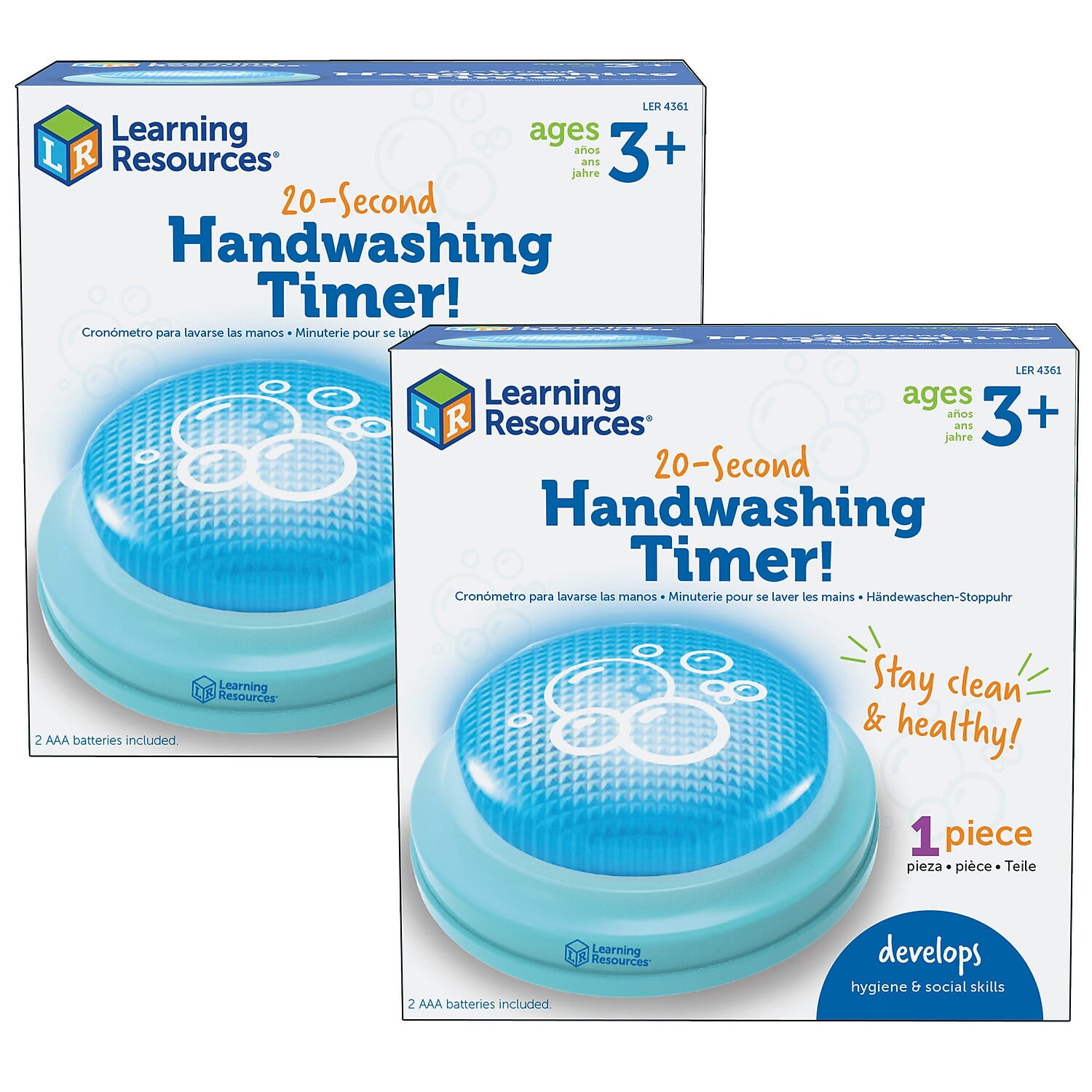 Learning Resources 20-Second Handwashing Timer (LER4361) LER4361-2 - Walmart.com