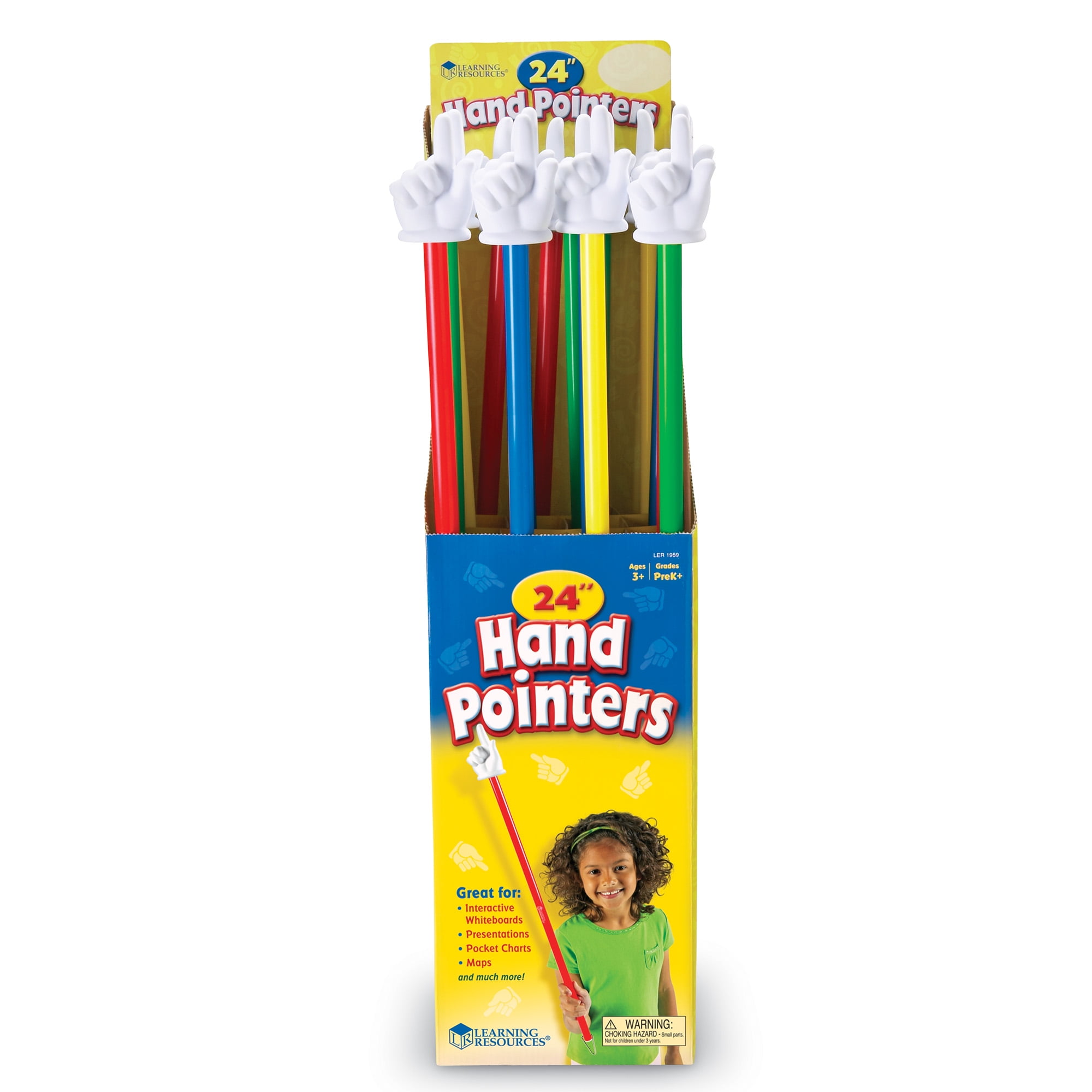 Learning Resources 24" Hand Pointers 1-pc, Set of 16 Pointers - Walmart.com