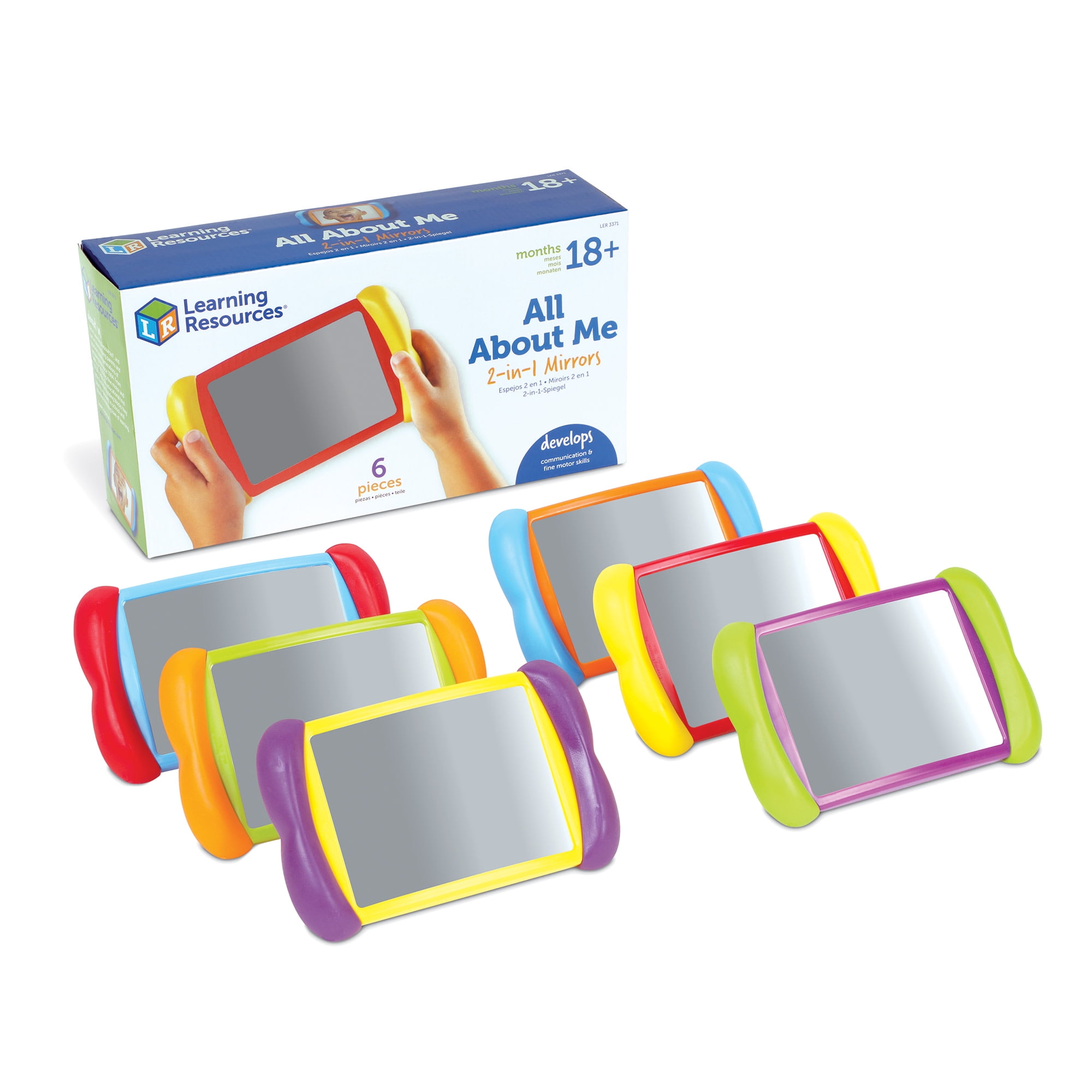 Learning Resources All About Me 2 in 1 Mirrors - 6 Pieces, Toddler ...