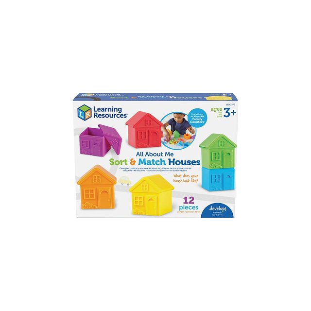 Learning Resources All About Me Sort & Match Houses Assorted Colors ...
