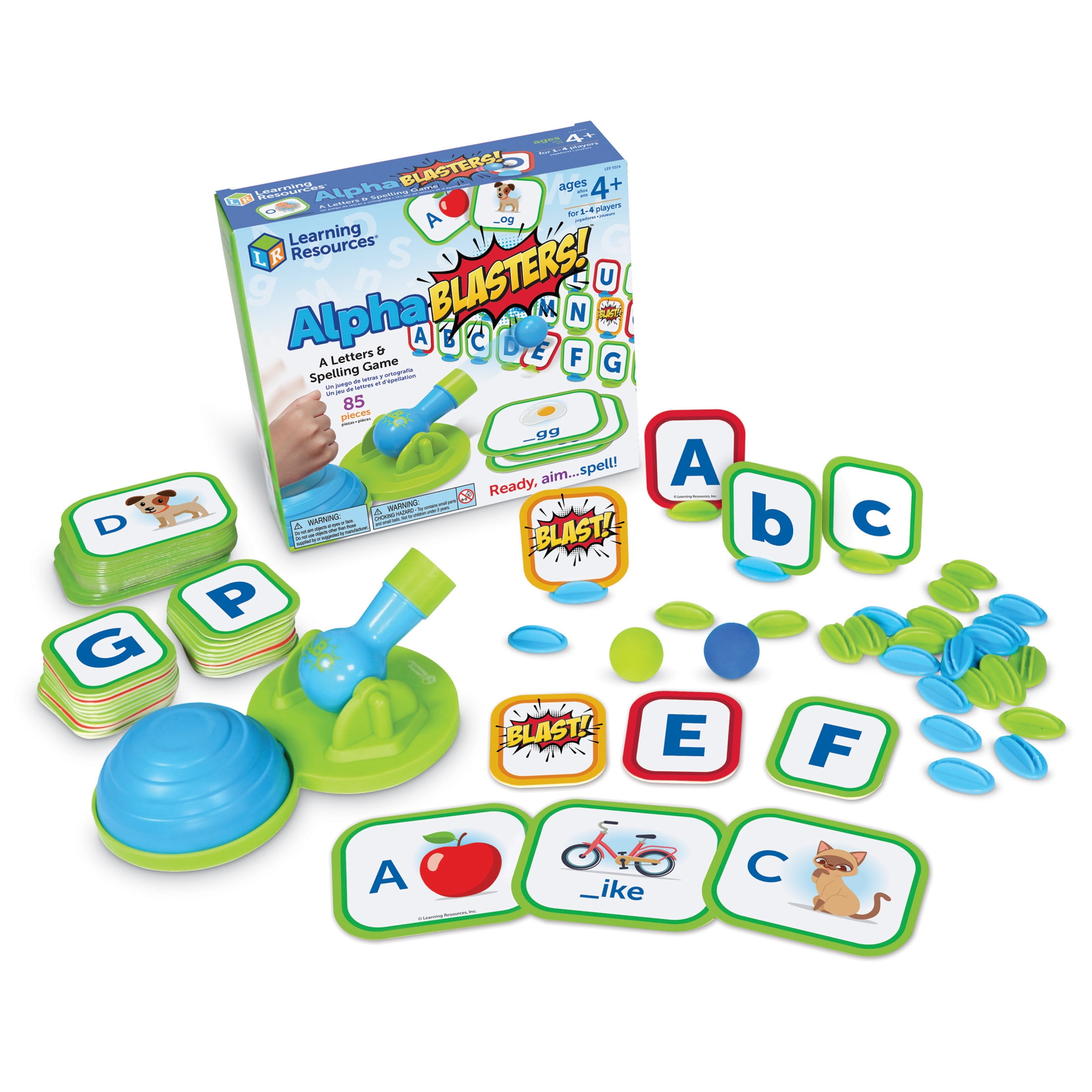 Learning Resources Alphablasters! Letter & Spelling Game Toddler ...