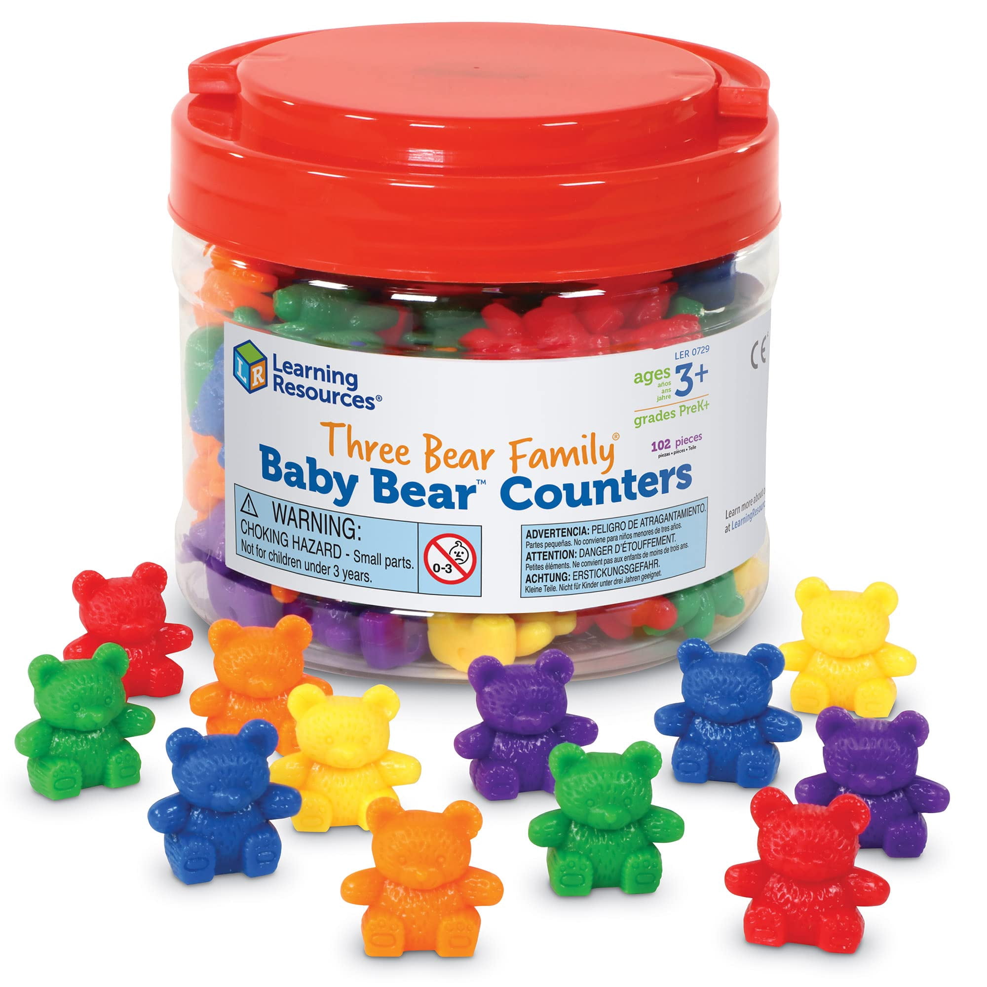 Learning Resources Baby Bear Counters - 102 Pieces, Ages 3+ | Grades Pre-K+ Toddler Learning ...