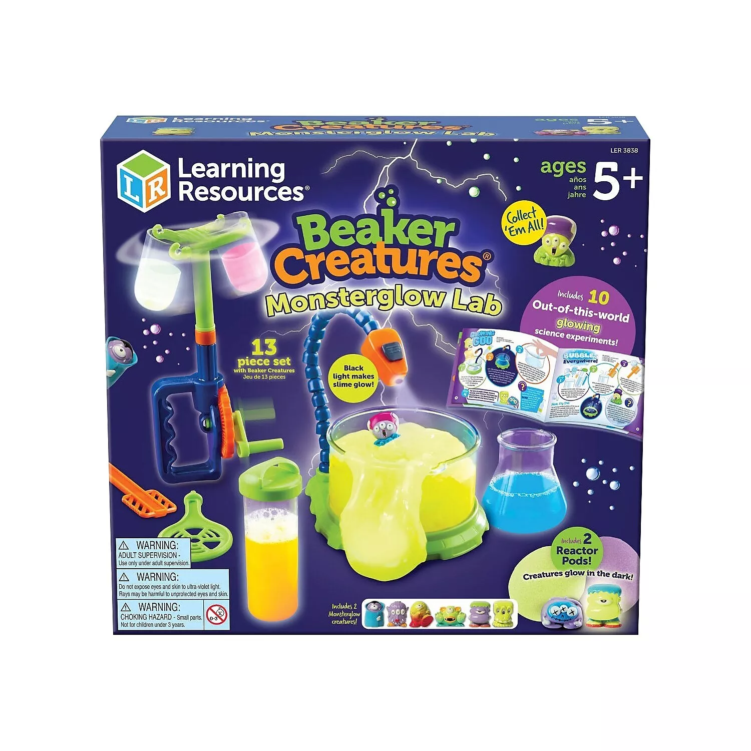 Learning Resources Beaker Creatures Monsterglow Lab Assorted Colors ...