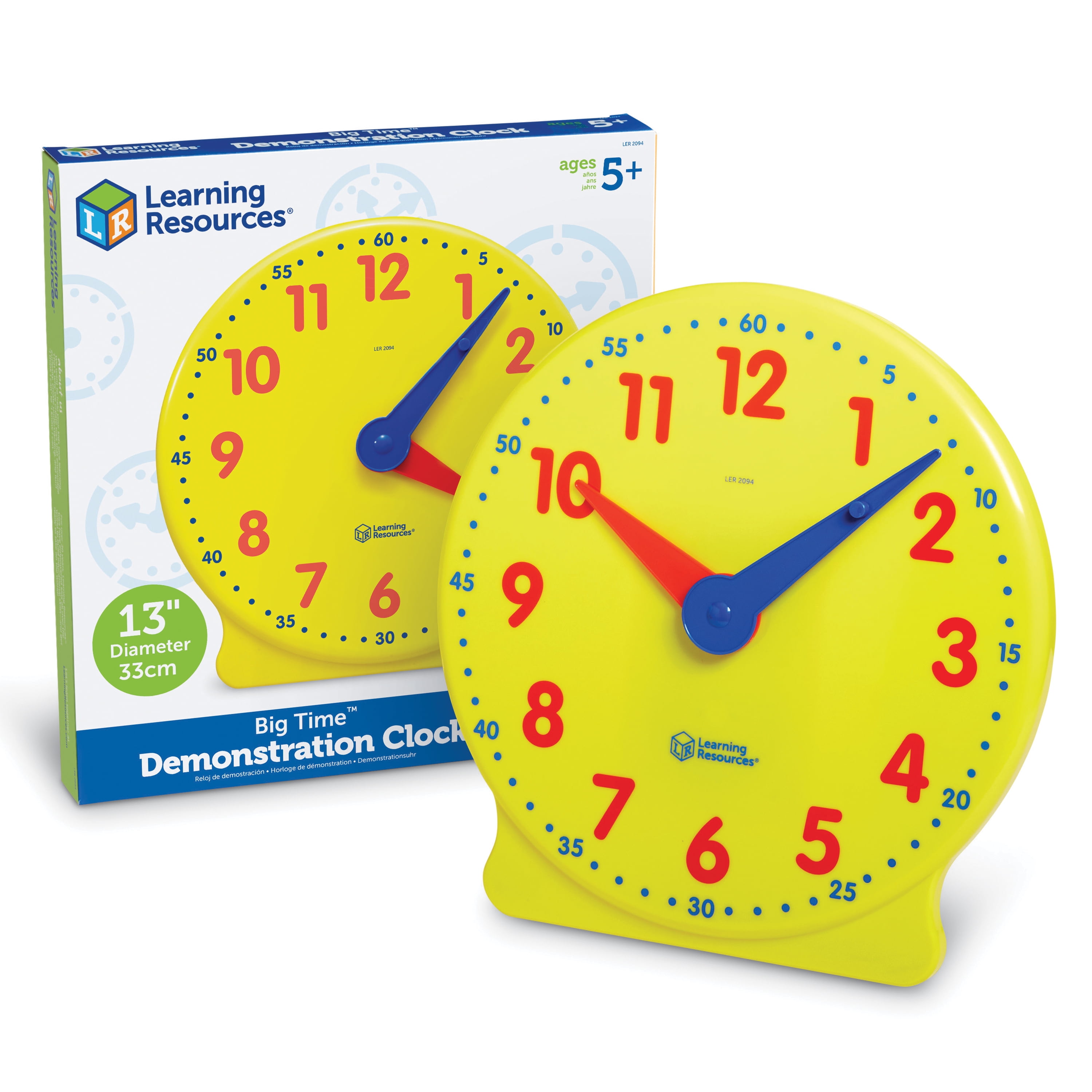 Learning Resources Big Time™ Learning Clocks 12-Hour Demonstration ...