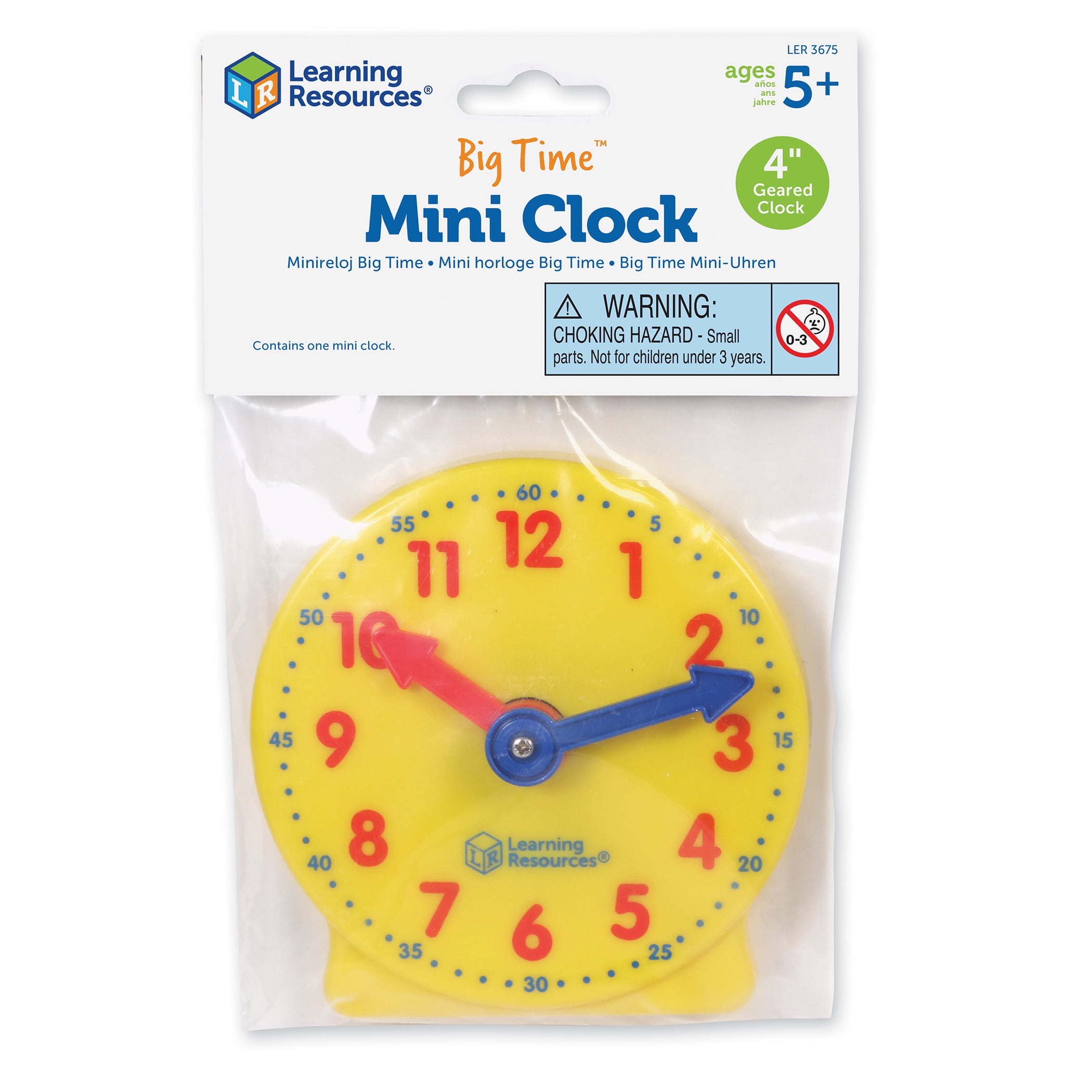 Learning Resources Big Time Mini Clock, Teaching Clock, Classroom ...