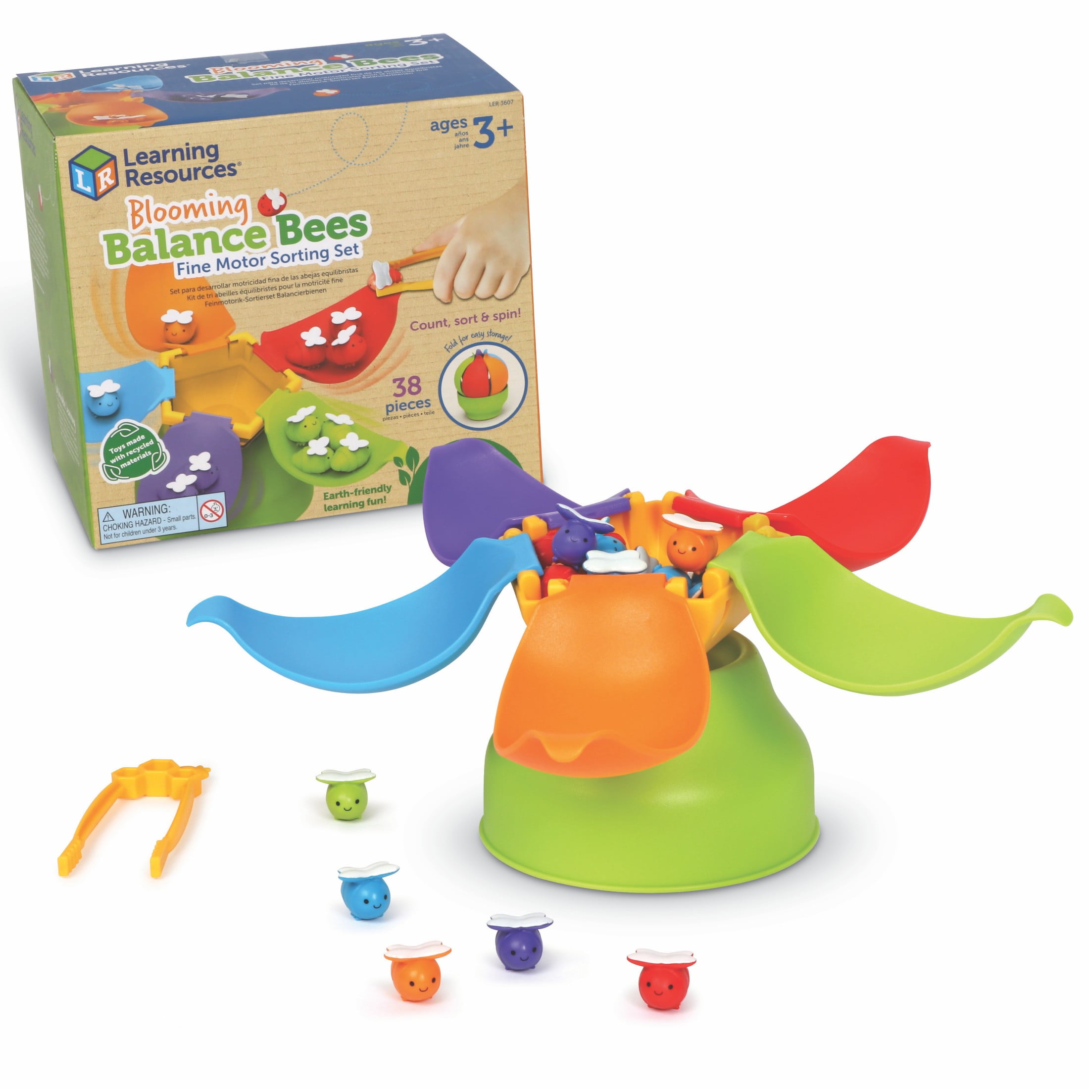 Learning Resources Blooming Balance Bees Fine Motor Sorting Set ...