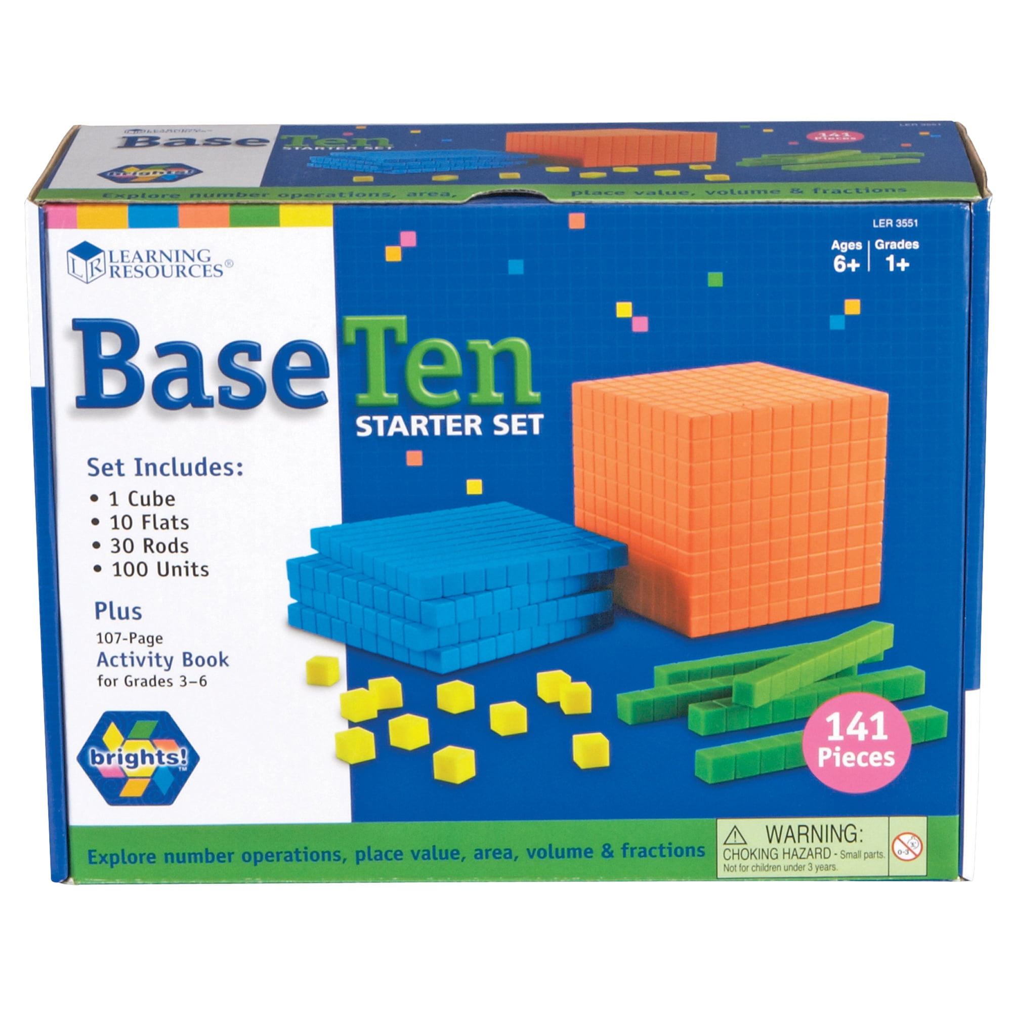 Learning Resources Brights! Base Ten Starter Kit - Walmart.com