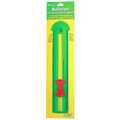 Learning Resources Bullseye Demonstration Compass, Dual-Scale Ruler ...