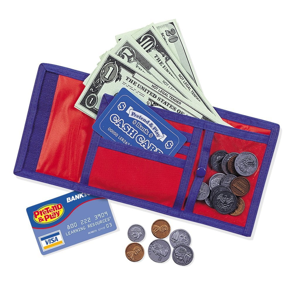 Learning Resources Cash 'N' Carry Wallet, Kids Wallet, Ages 5+, LER0088 ...