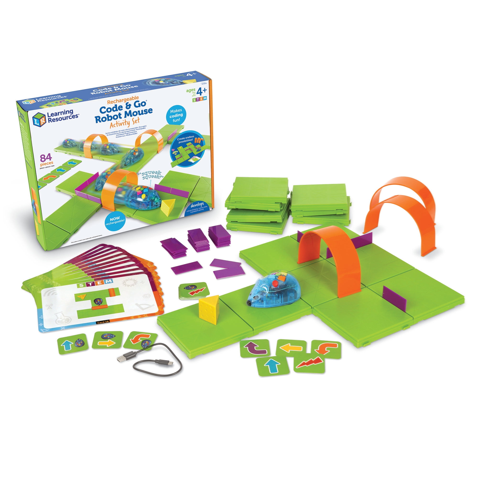 Learning Resources Code & Go Mouse Activity Set Rechargeable Robot ...