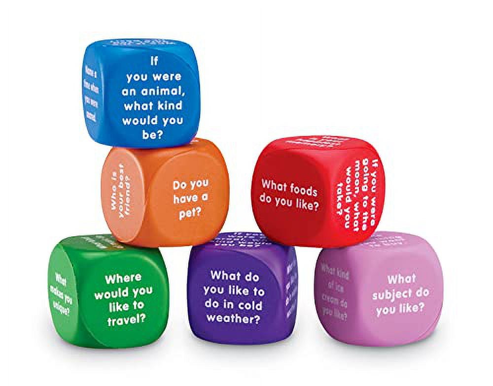 Learning Resources Conversation Cubes, Social Dice, Autism Therapy, Ice ...