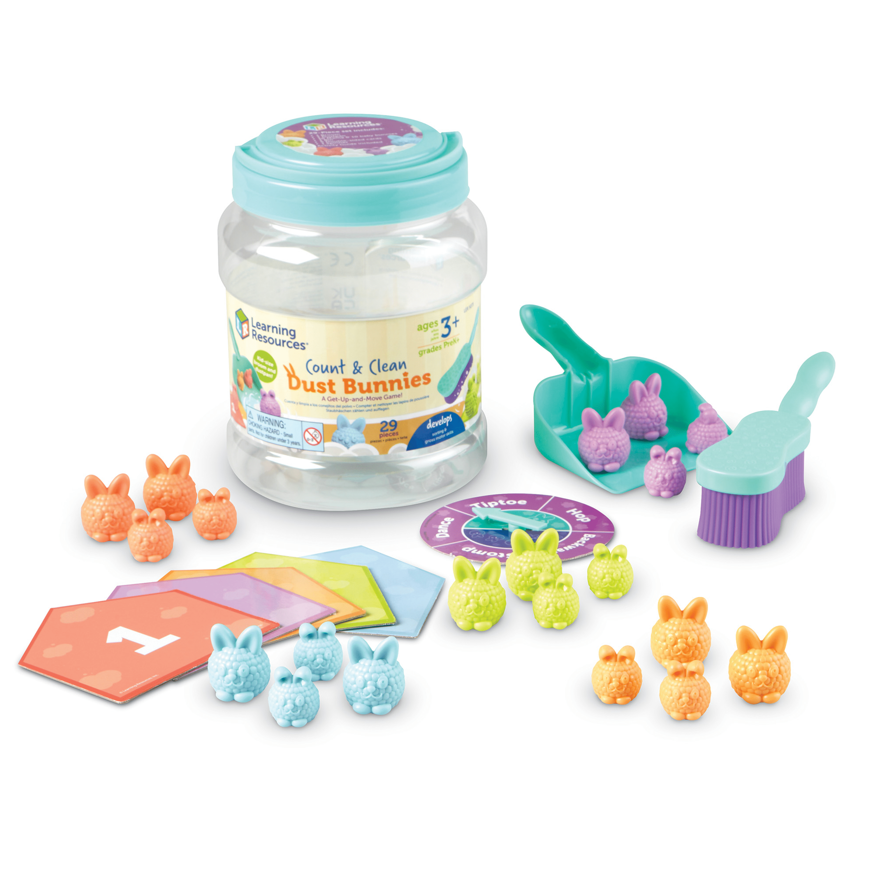 Learning Resources Count & Clean Dust Bunnies - 29 Pieces, Toddler Toys ...