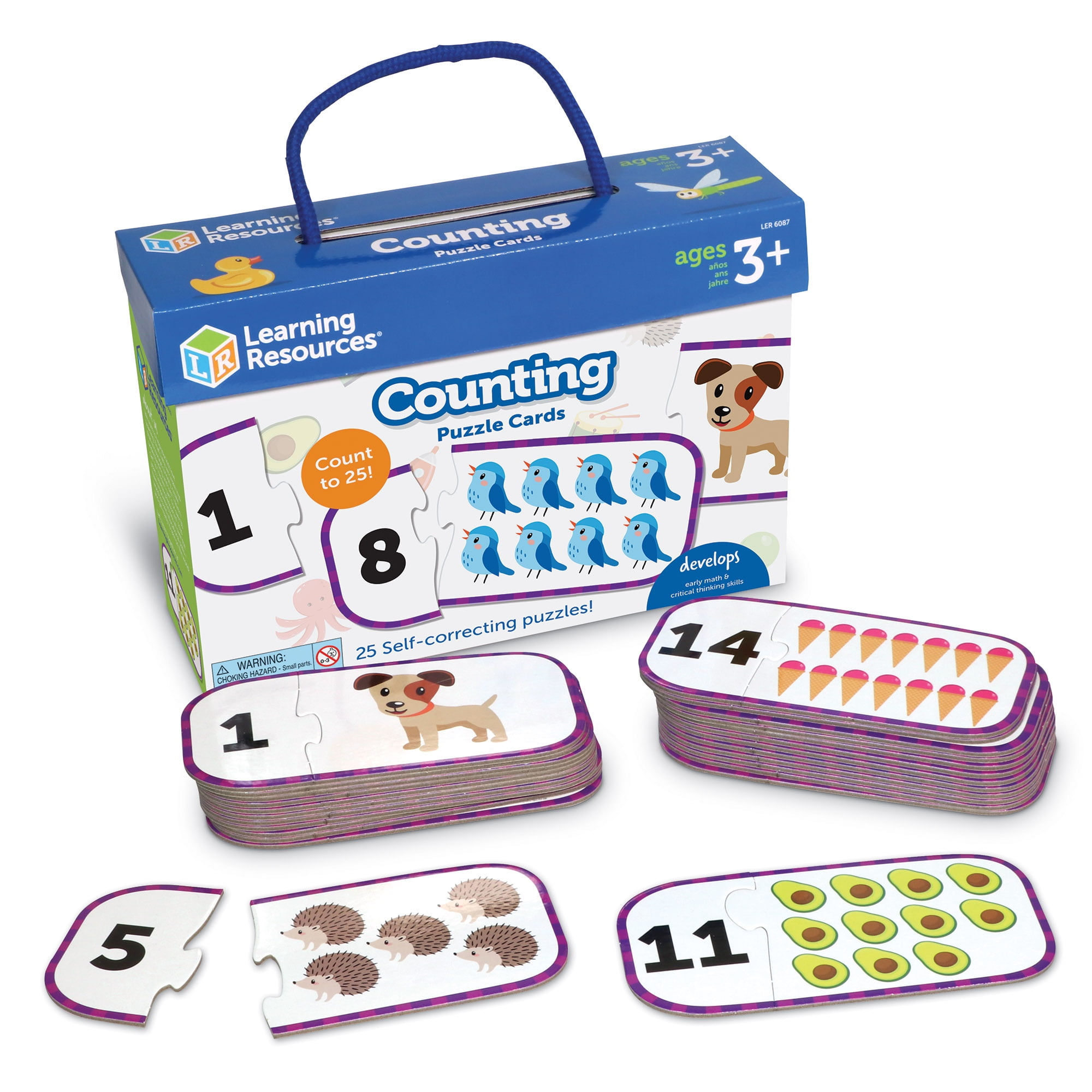Learning Resources Counting Puzzle Cards, Kindergarten Readniness, Self ...