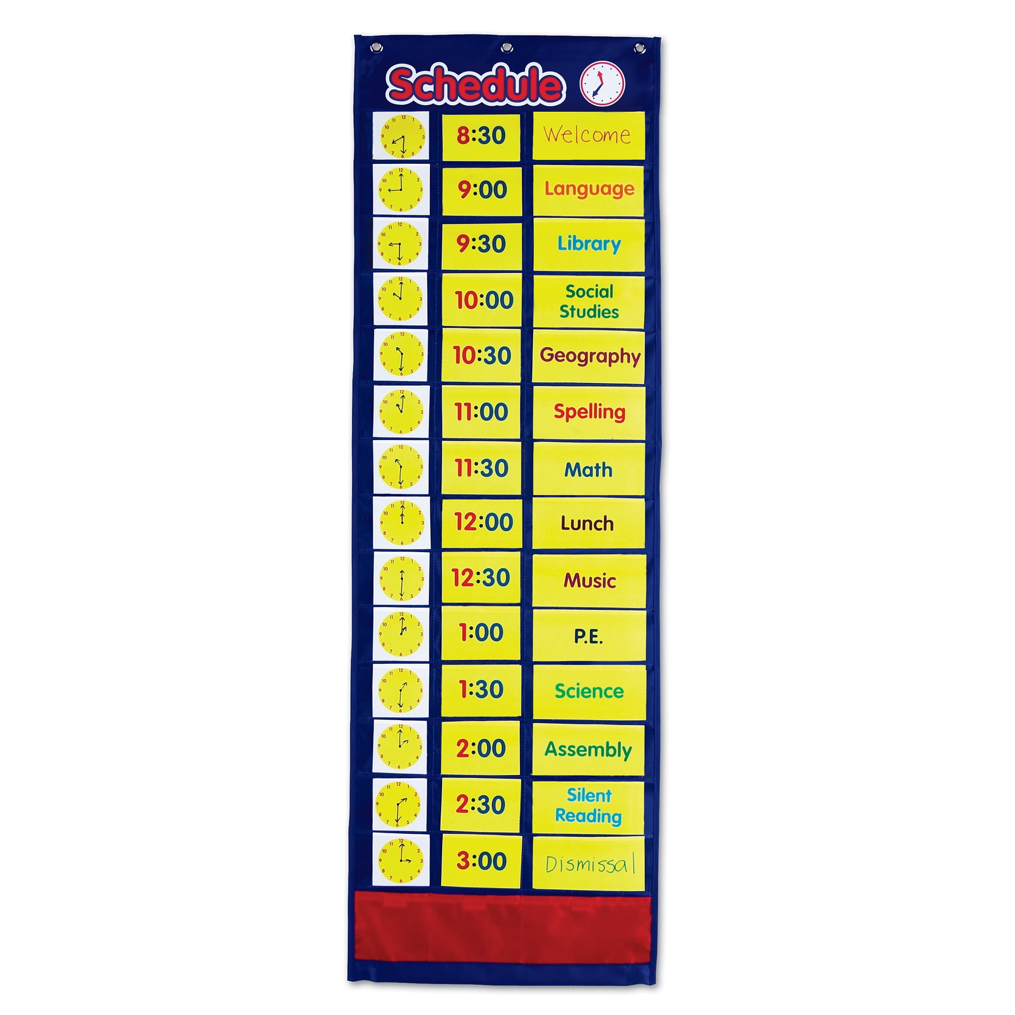 Learning Resources Daily Schedule Pocket Chart, 52 Piece Set - Walmart.com