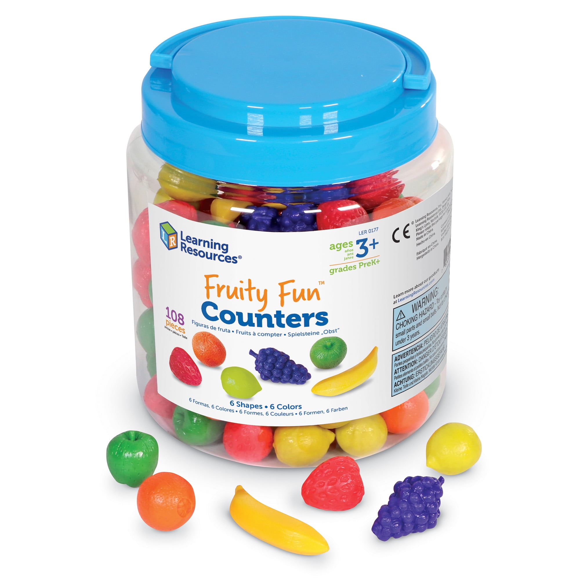 Learning Resources Fruity Fun Counters, Set of 108 - Walmart.com