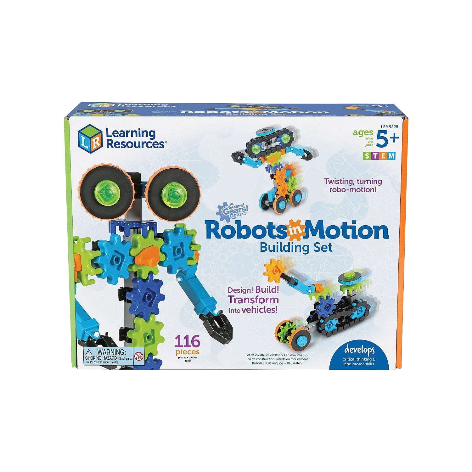 Learning Resources Gears Gears Gears Robots in Motion, 116 Pieces ...