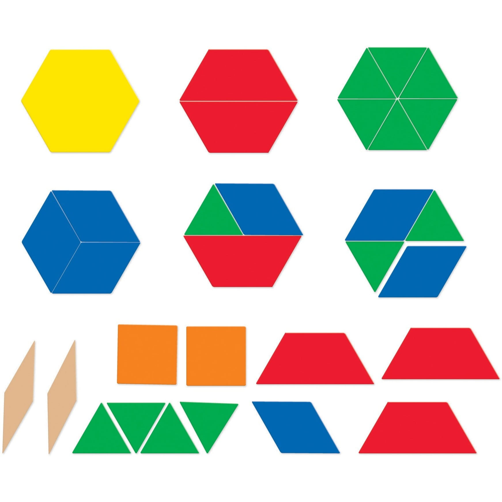 Learning Resources Giant Magnetic Pattern Blocks, Math Class ...