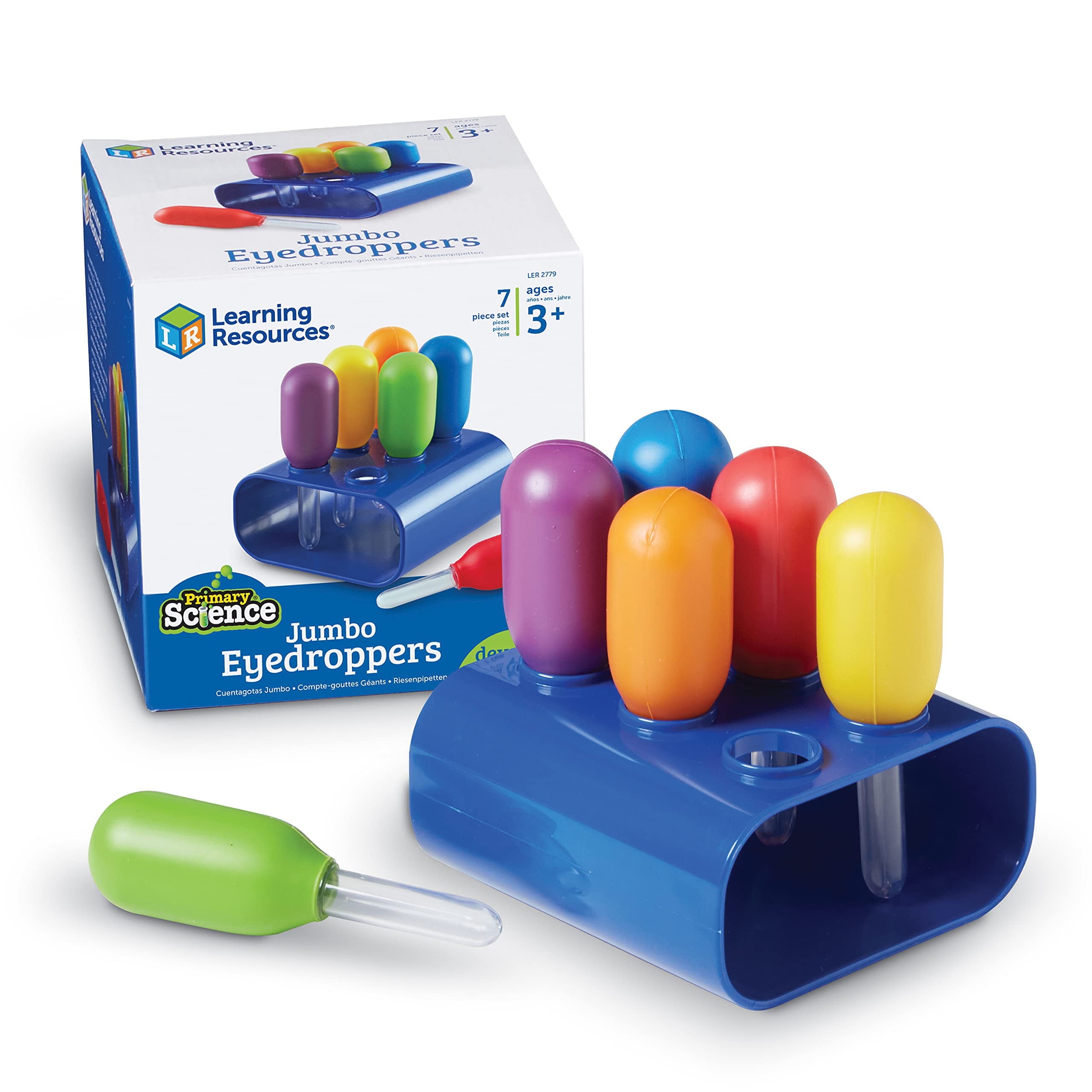 Learning Resources Jumbo Colorful Eyedroppers - Set of 6 with Stand ...