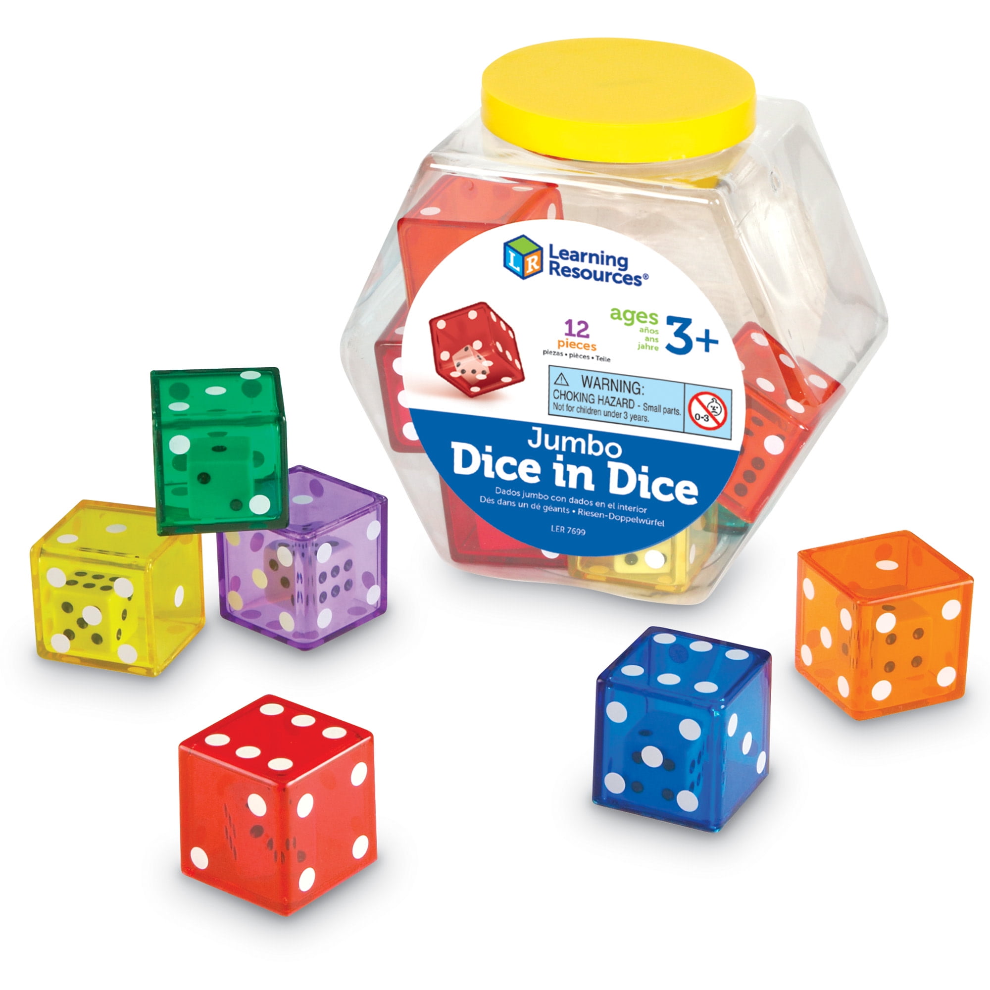 Learning Resources Jumbo Dice in Dice - Math Manipulative Cubes, Ages 3 ...