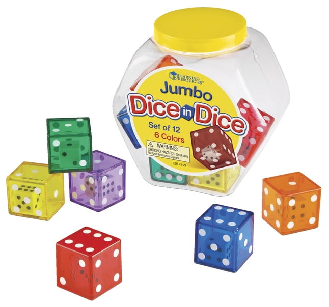 Learning Resources Jumbo Dice in Dice, Set of 12 - Walmart.com