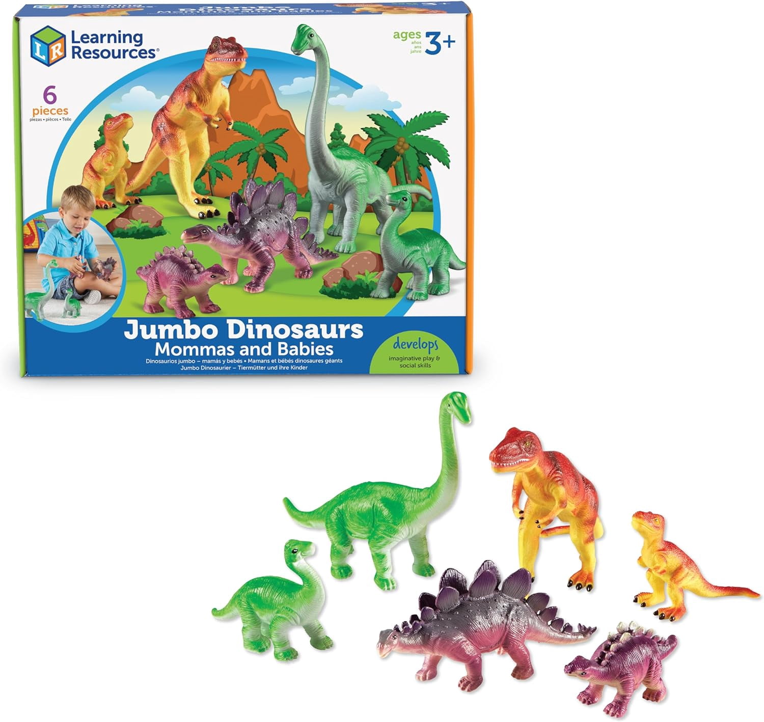 Learning Resources Jumbo Dinosaurs I Mommas and Babies I T-Rex ...