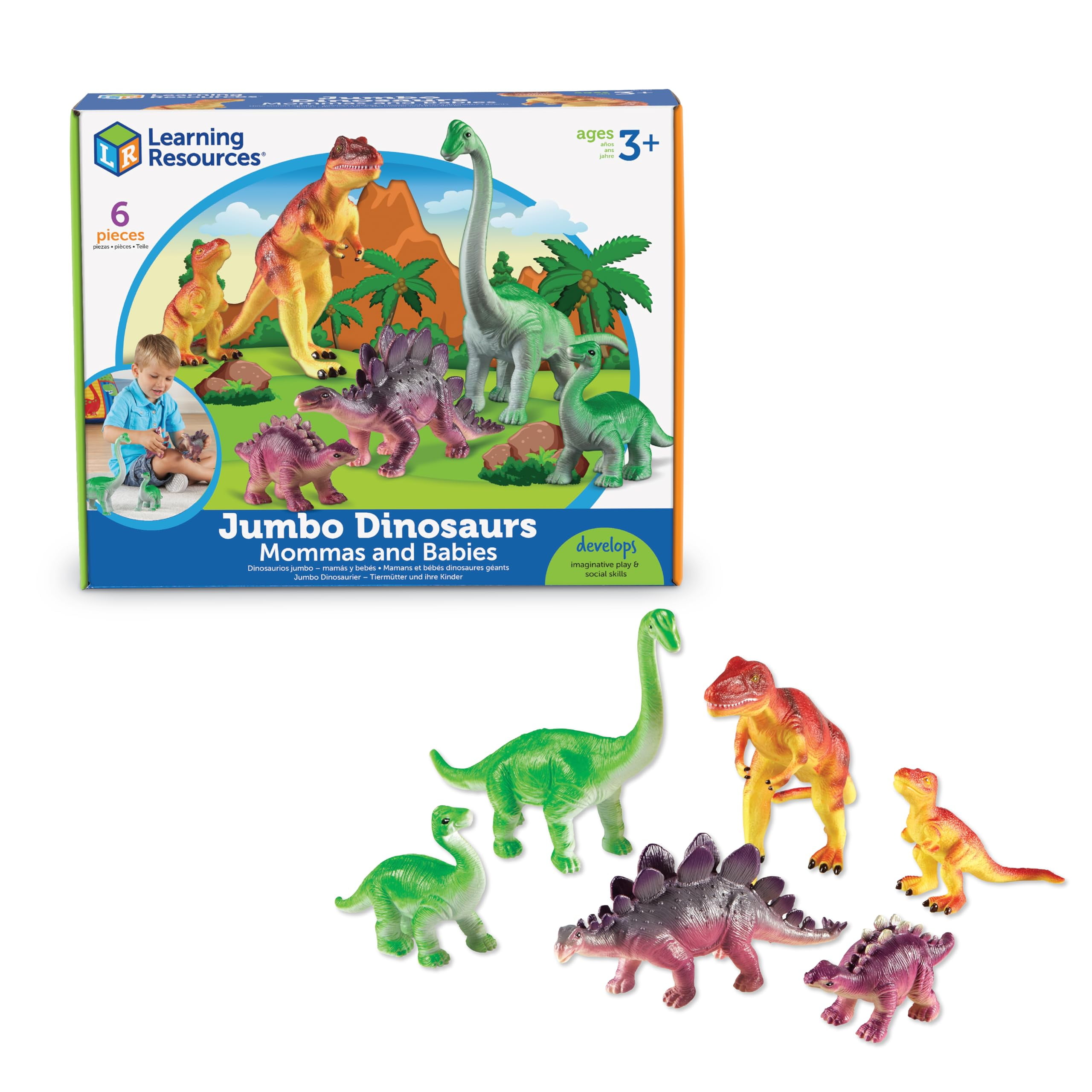 Learning Resources Jumbo Dinosaurs I Mommas and Babies I T-Rex ...