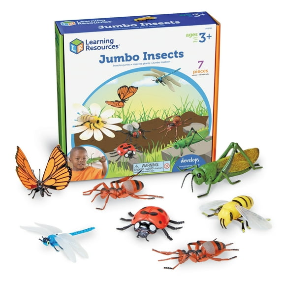 Learning Resources Jumbo Insects: Kids Plastic Bug Toys with Ant, Bee ...