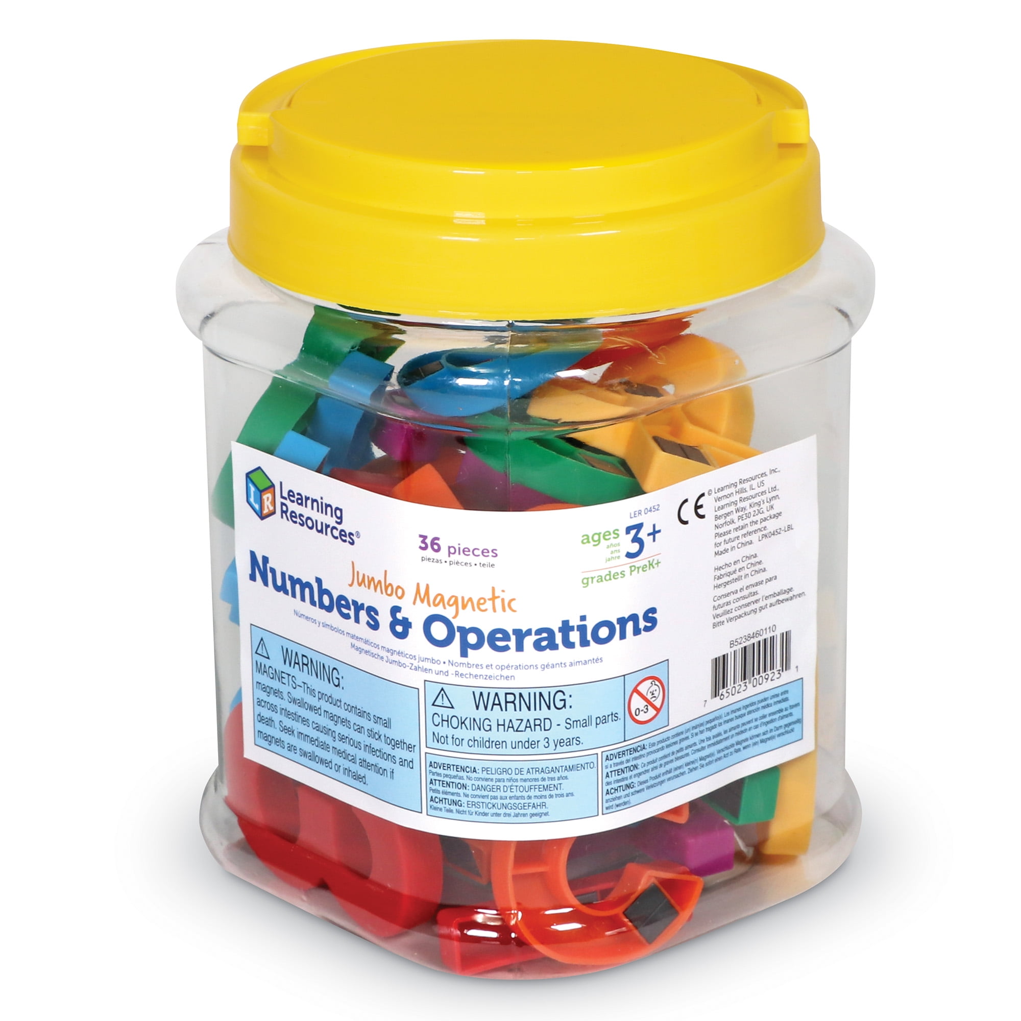 Learning Resources Jumbo Magnetic Numbers & Operations, Set of 36 ...