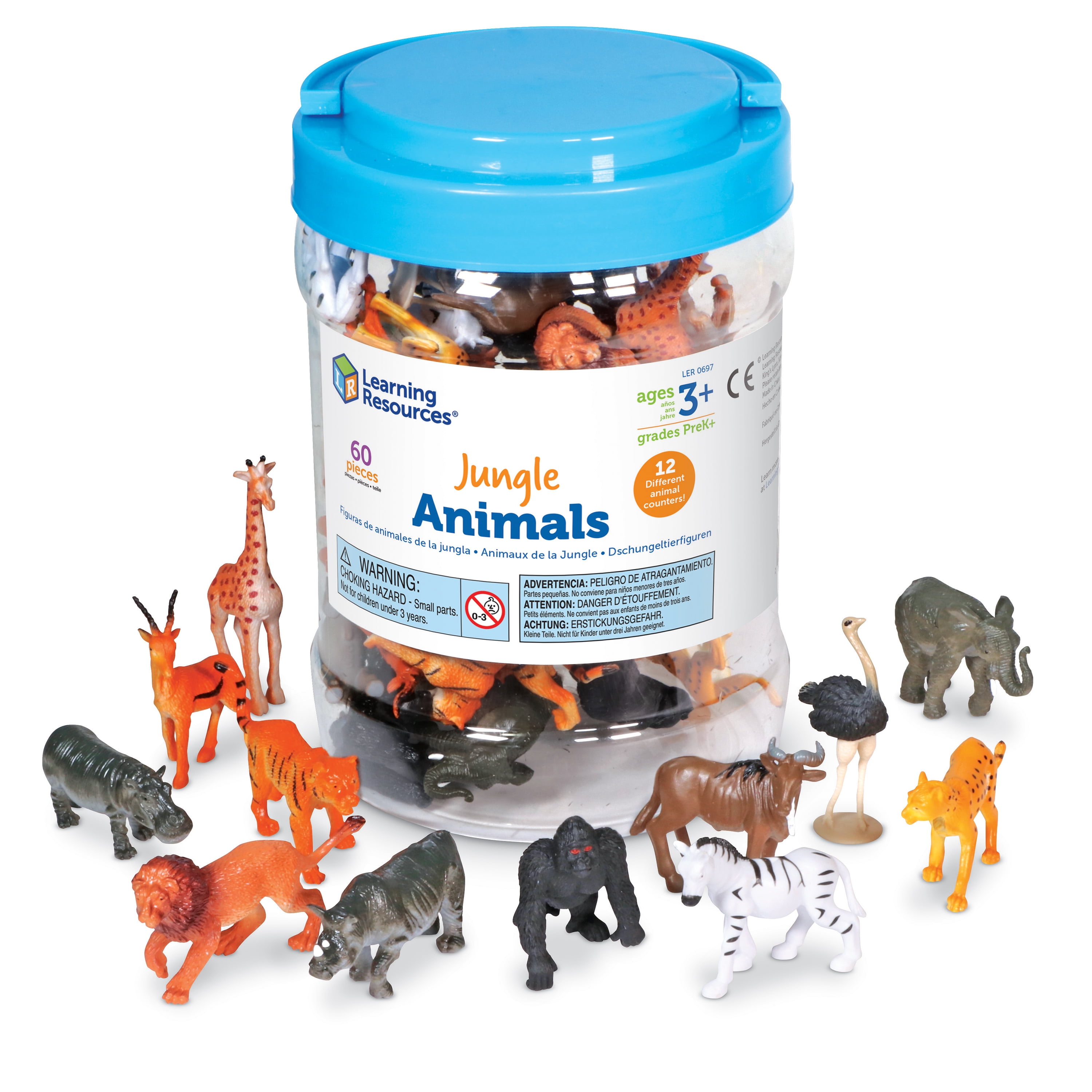 Learning Resources Jungle Animal Counters, Educational Counting and ...