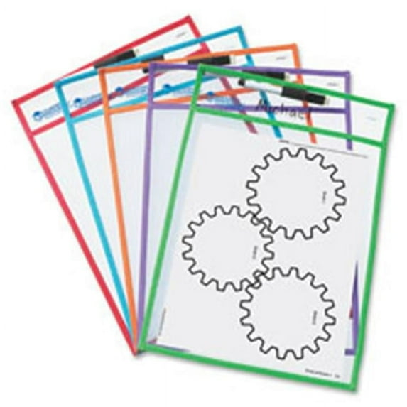 Learning Resources LRNLER0477 Write-And-Wipe Pockets- 5 Per Set ...
