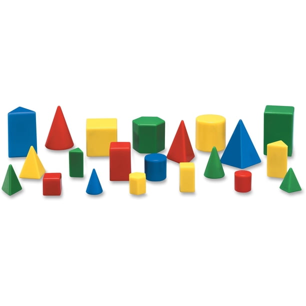 Learning Resources, LRNLER0913, Mini GeoSolids Shapes Set, 32 / Set ...