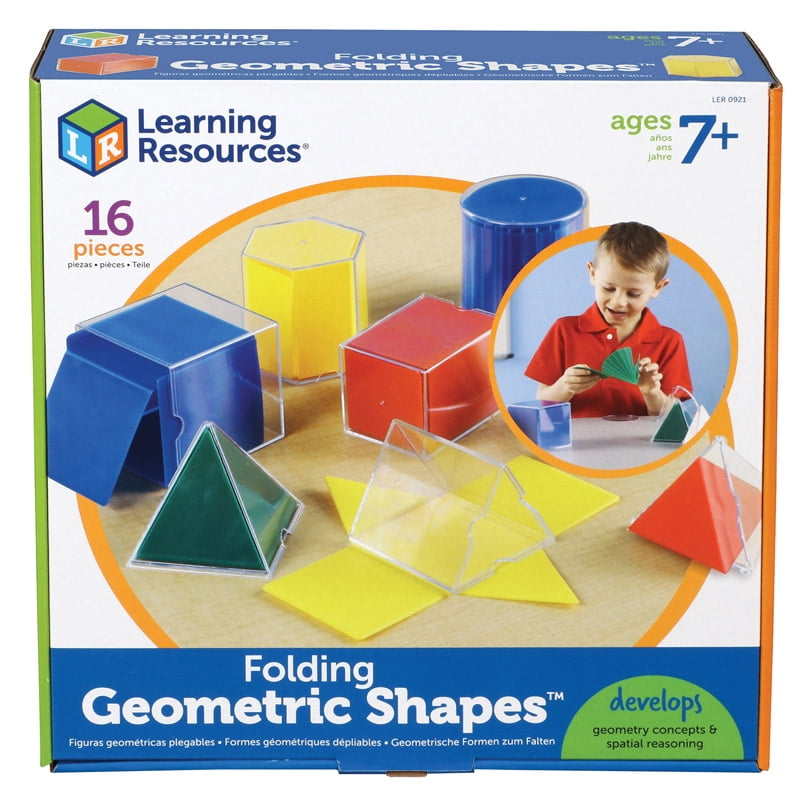 Learning Resources, LRNLER0921, Folding Geometric Shapes Set, 16 / Set ...