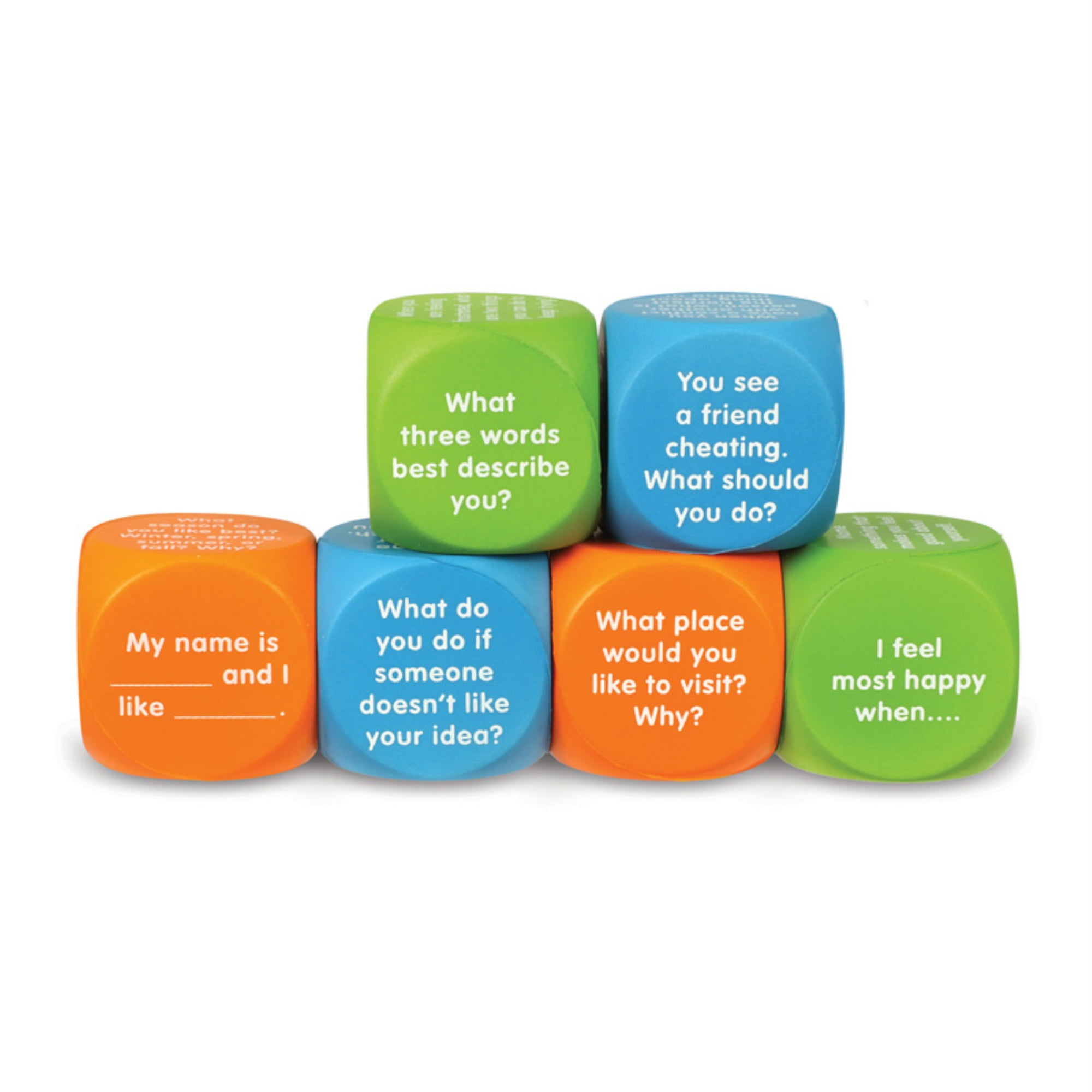 Learning Resources Let's Talk! Cubes, Conversation Cubes, 6 Cubes with ...