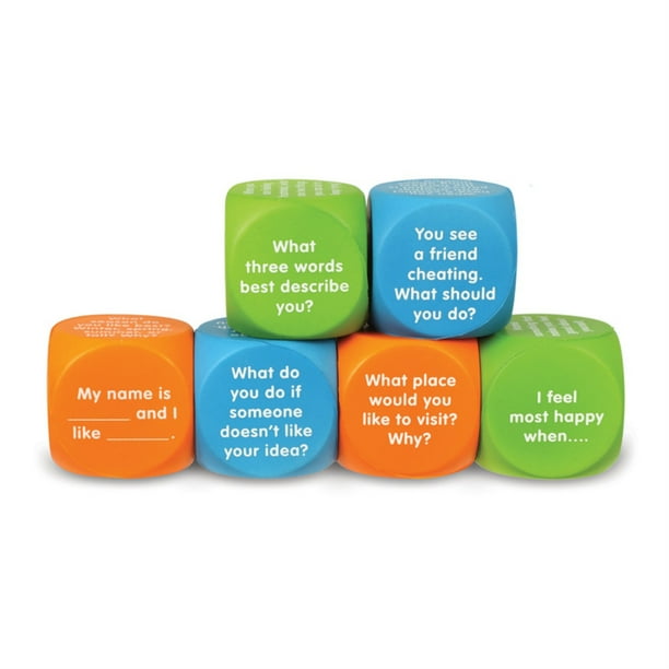 Learning Resources Let's Talk! Cubes, Conversation Cubes, 6 Cubes with ...