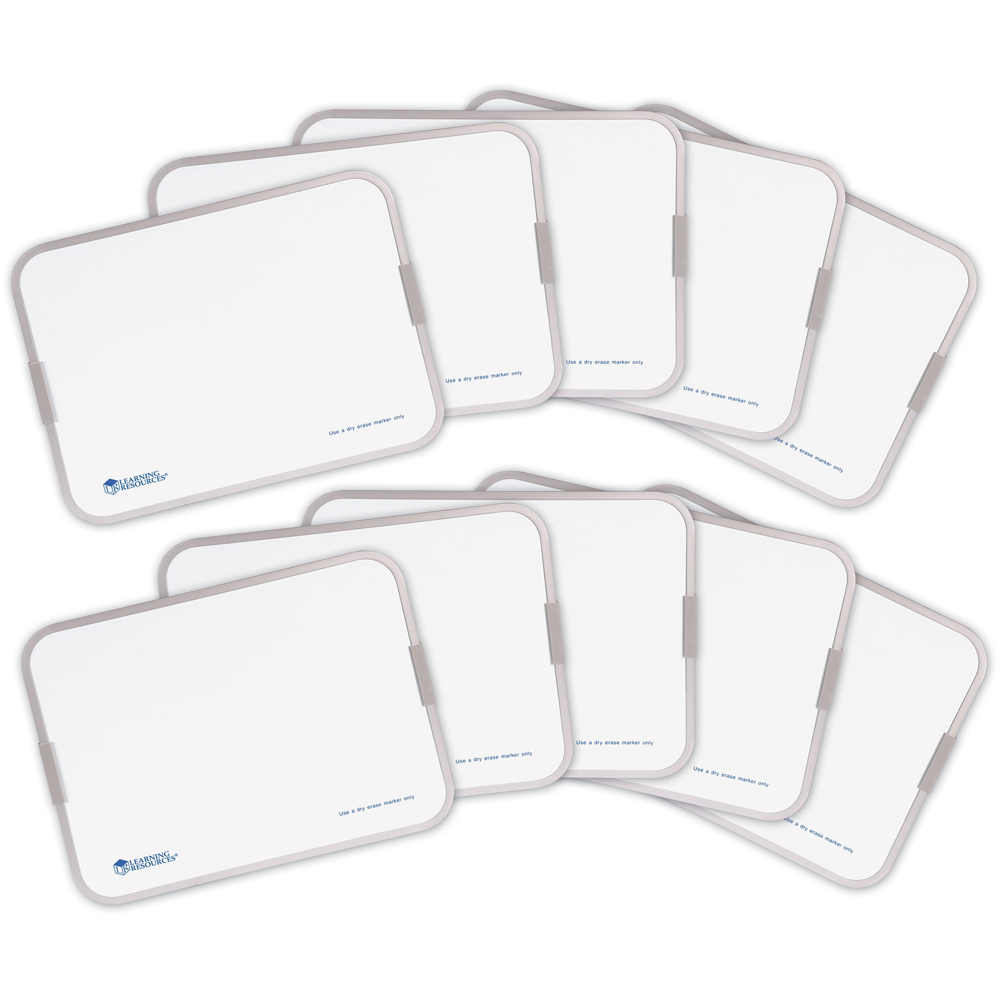 Learning Resources Magnetic Double-Sided Dry-Erase Boards, 10 Count ...