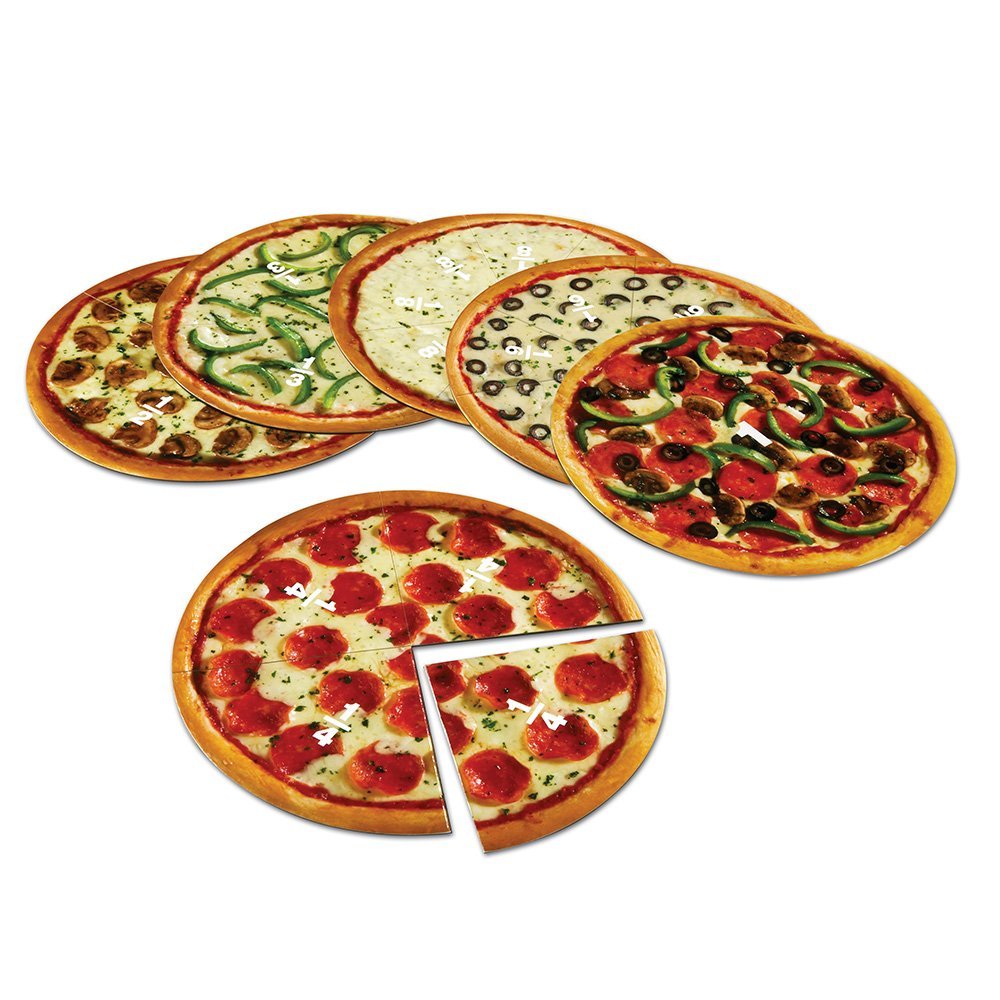 Learning Resources Magnetic Pizza Fractions, Educational Math Games, 24 ...