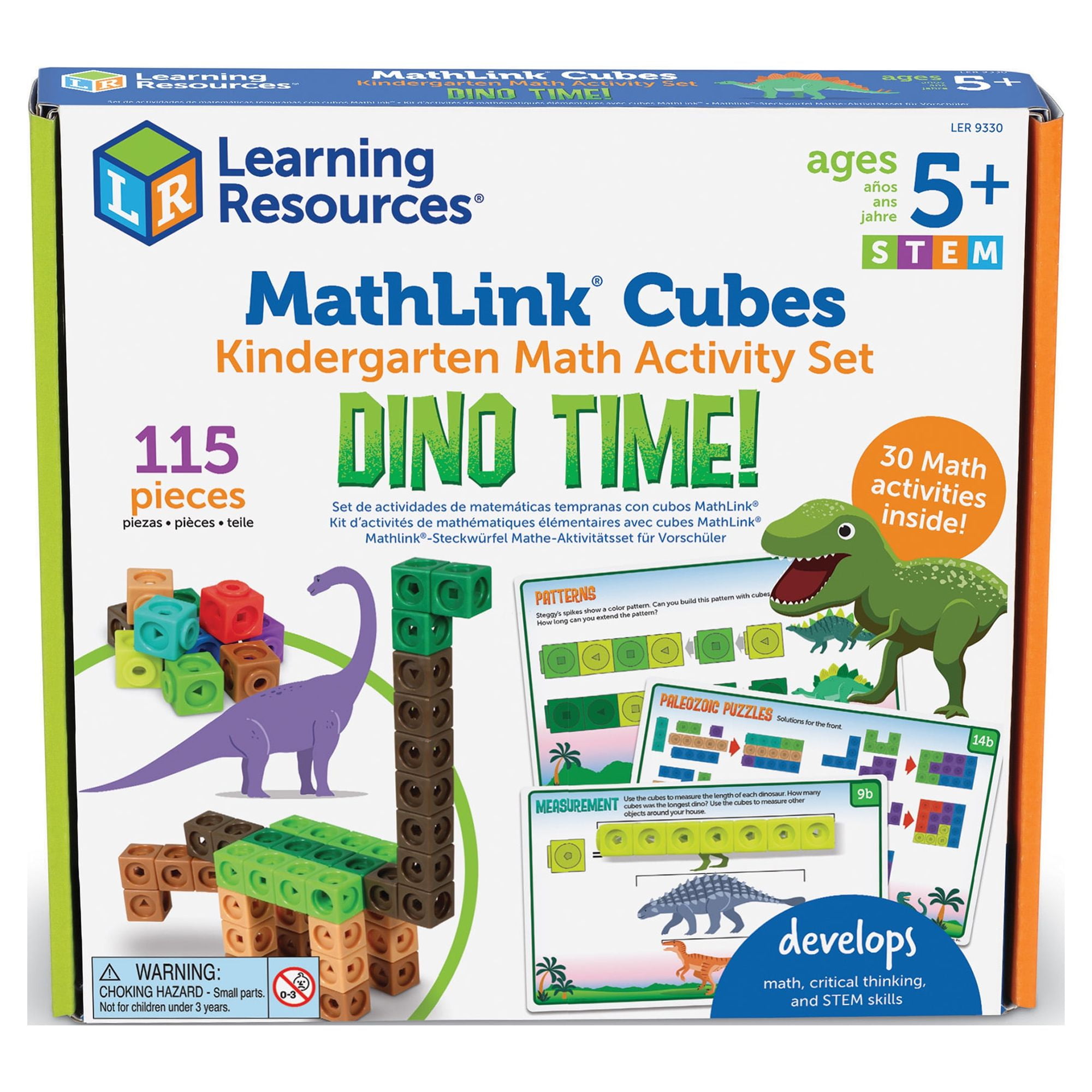 Learning Resources Mathlink Cubes: Dino Time - STEM Toys, Math Games ...