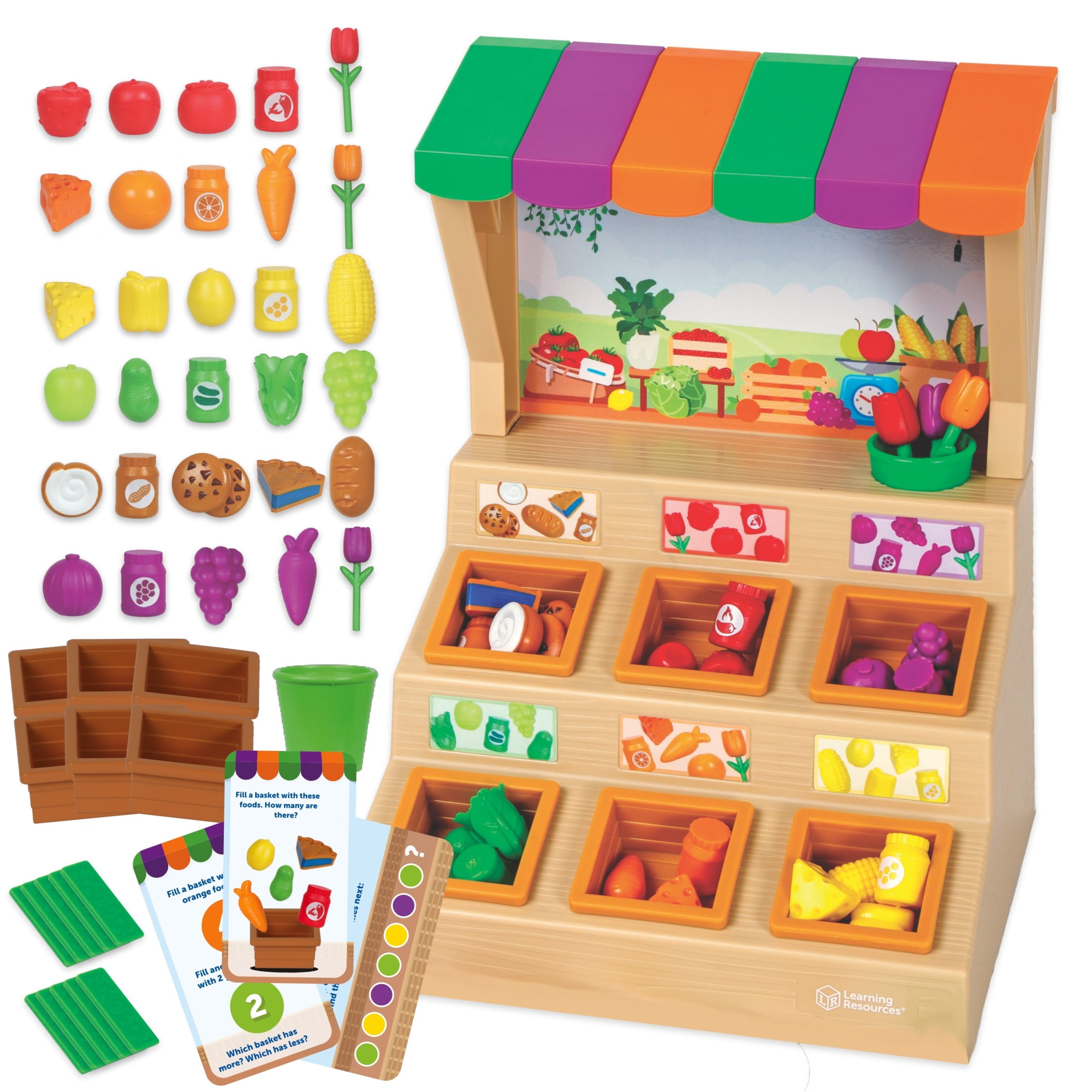Learning Resources Mini Farmstand Sorting Set Play Food for Kids ...